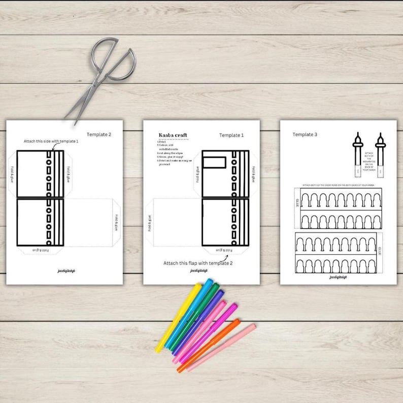 Printable Build the Kaaba Craft: Islamic Kid's Activity (digital ...