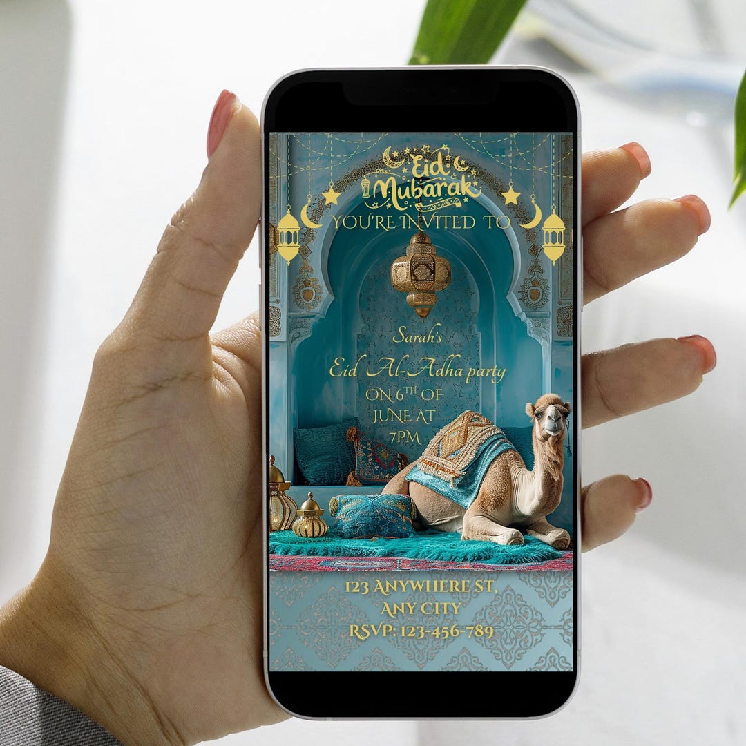 Personalised Eid Al Adha Party Invitation Digital Eid Ecard - Etsy