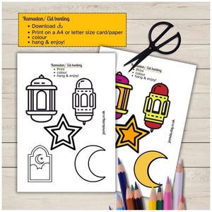 Printable Ramadan or Eid Bunting, Ramadan Craft, PDF, DIGITAL - Etsy