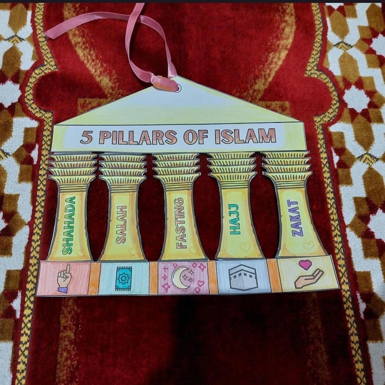 5 Pillars of Islam Printable Craft: Islamic Kids Activity (PDF Download ...