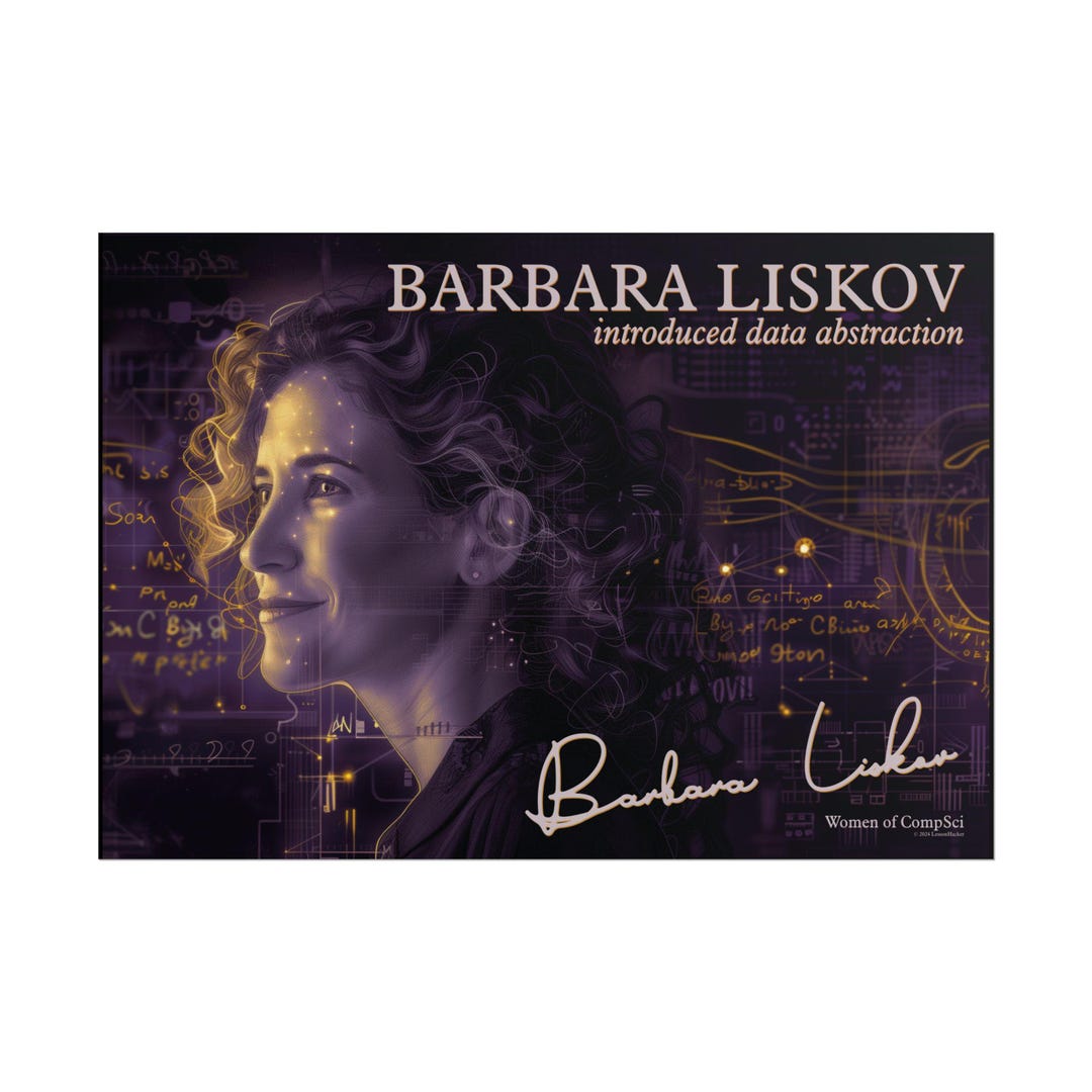Barbara Liskov: Women in Computer Science Inspirational Wall Poster ...