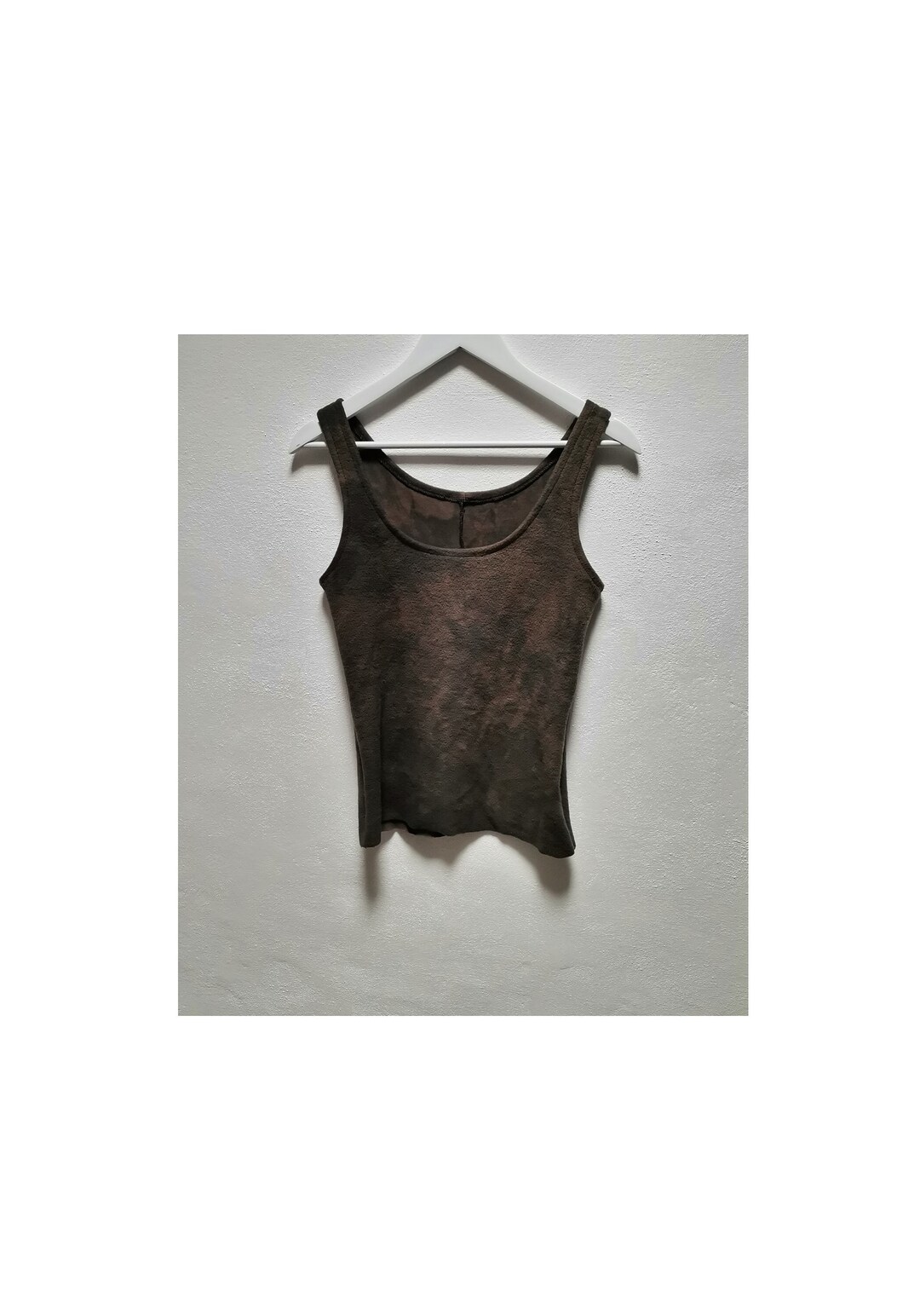 Earthy Brown Tank Top Womens Bodice Shirt Singlets Hand Dyed ...