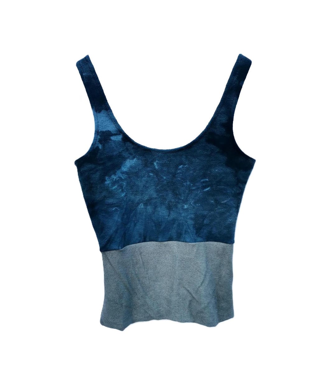 Earthy Vest Top Blue Patchwork Natural Yoga Minimalist Alternative ...