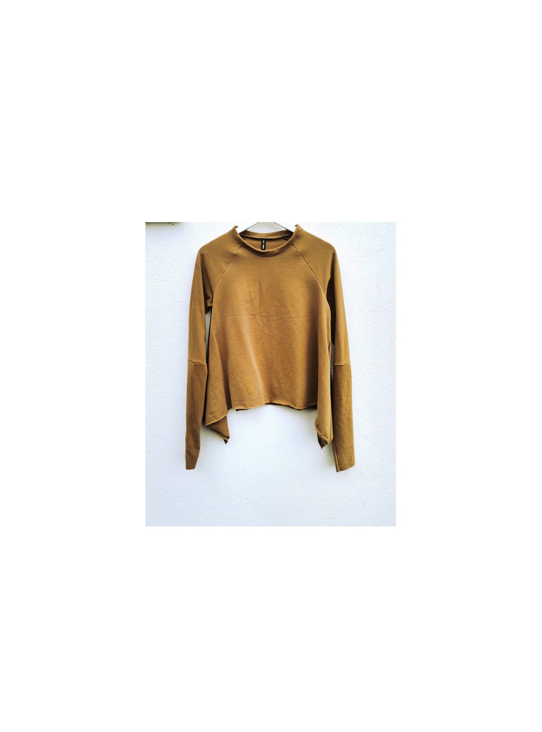 Tan Brown Earthy Fleece Jumper Cotton Soft Warm Handmade - Etsy