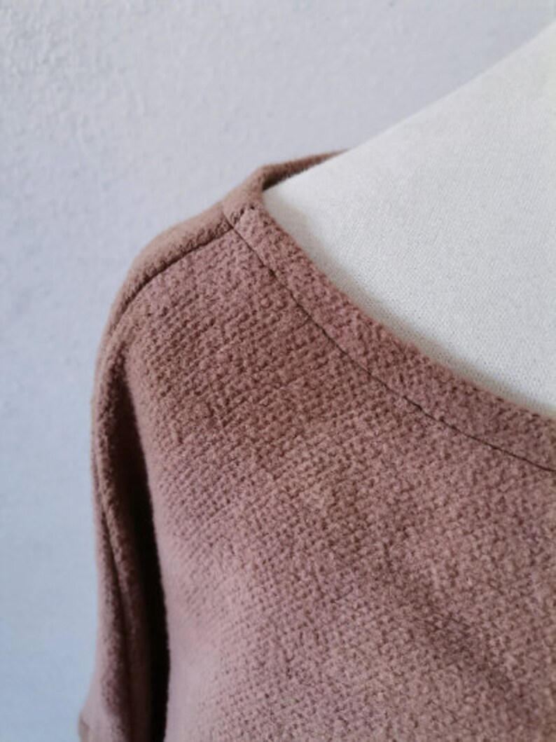 Slouchy Jumper Earthy Brown or Rust Red Organic Cotton - Etsy