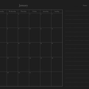 2025 Digital Calendar/planner (dark Mode) Printable PDF - Etsy
