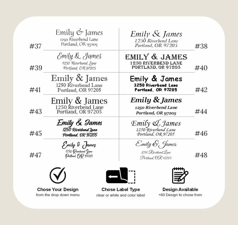 Custom Address Labels – Wedding Return Address Stickers – Personalized ...