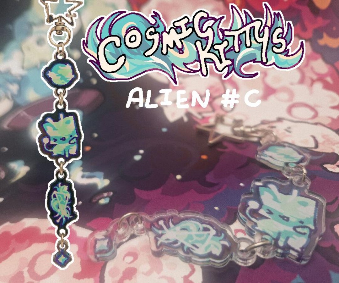 Nya Alien Kitty Keychain - Cosmic Kitties [C] - Etsy