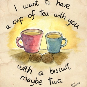 Tea for Two A4/A5 Signed Digital Print - Etsy
