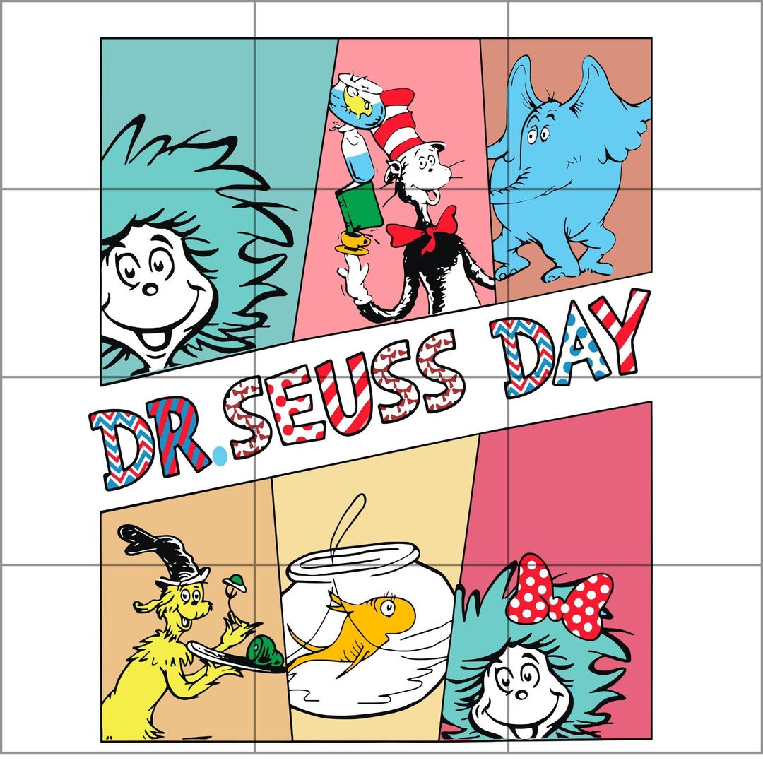 Dr. Seuss Day PNG - Cute Characters Digital Download - Etsy