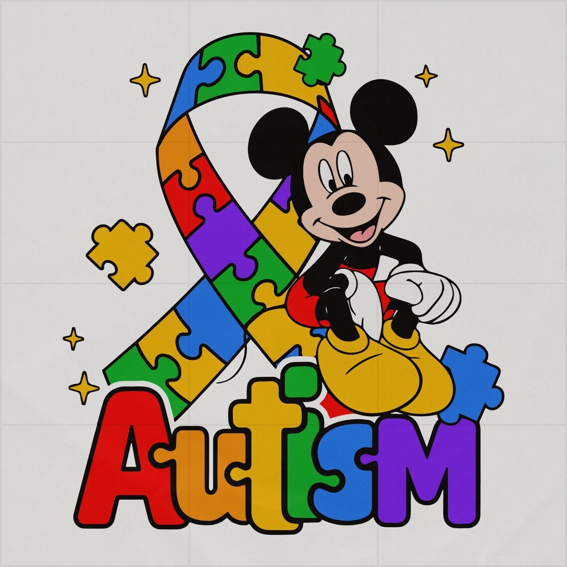 Mouse Autism, Puzzle Piece Svg, Autism Awareness Svg, Mouse and Friends ...
