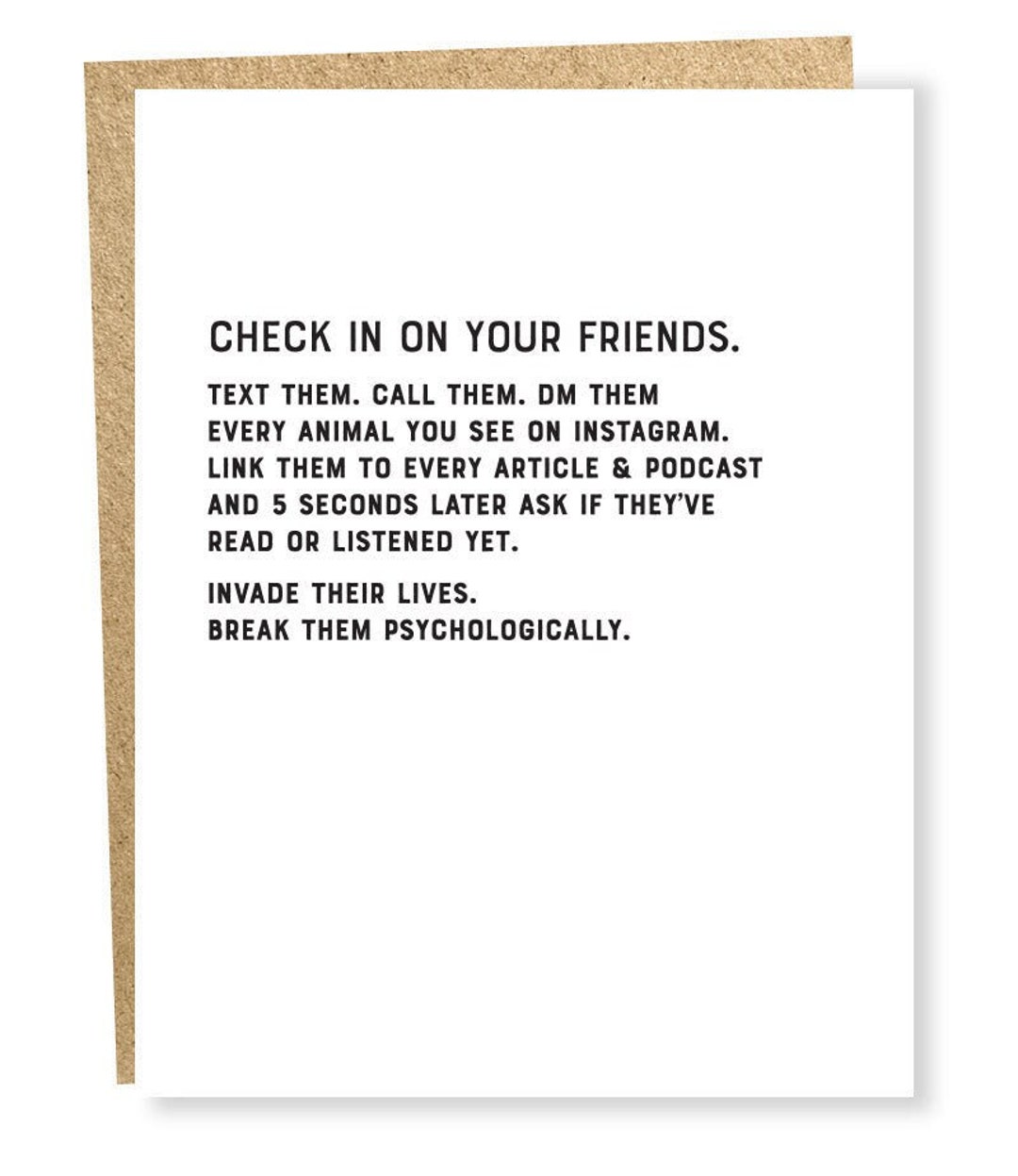 Check in Card - Etsy