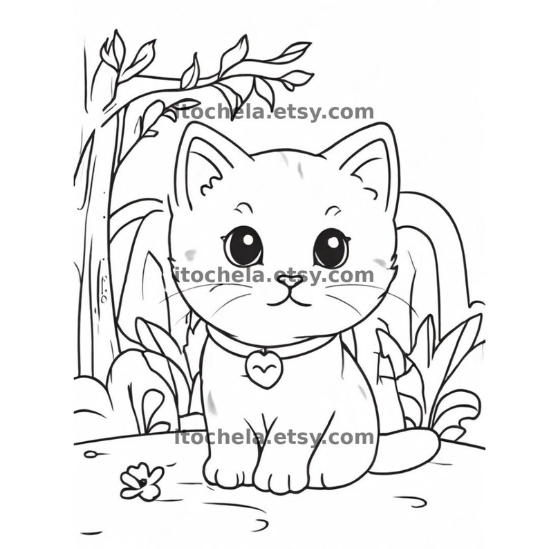 Kitten Coloring Book, Cat Coloring Book, PDF Format, Available in A4 ...