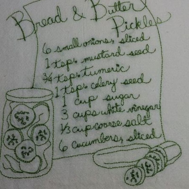 Recipe Embroidery - Etsy
