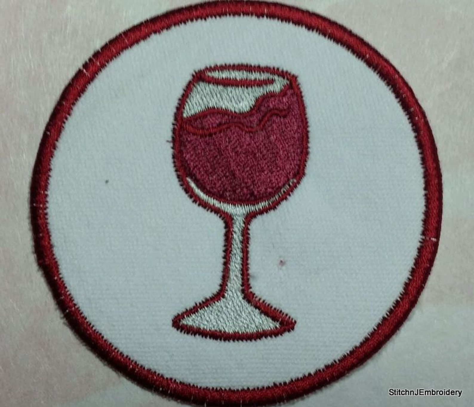 Embroidered WINE GLASS Coasters-set of 4 - Etsy
