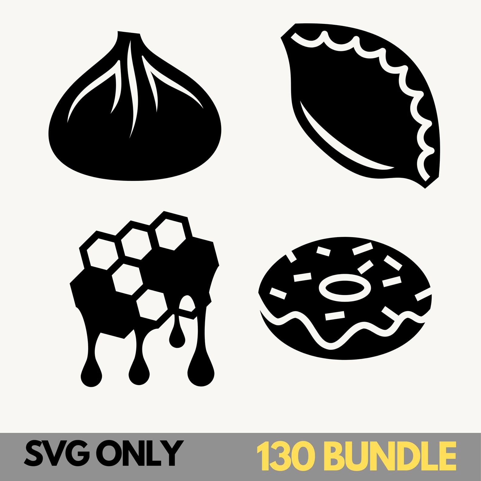 Food SVG Bundle, Kitchen Svg Cut Files, Fruit Svg, Vegetable Svg, Snack ...