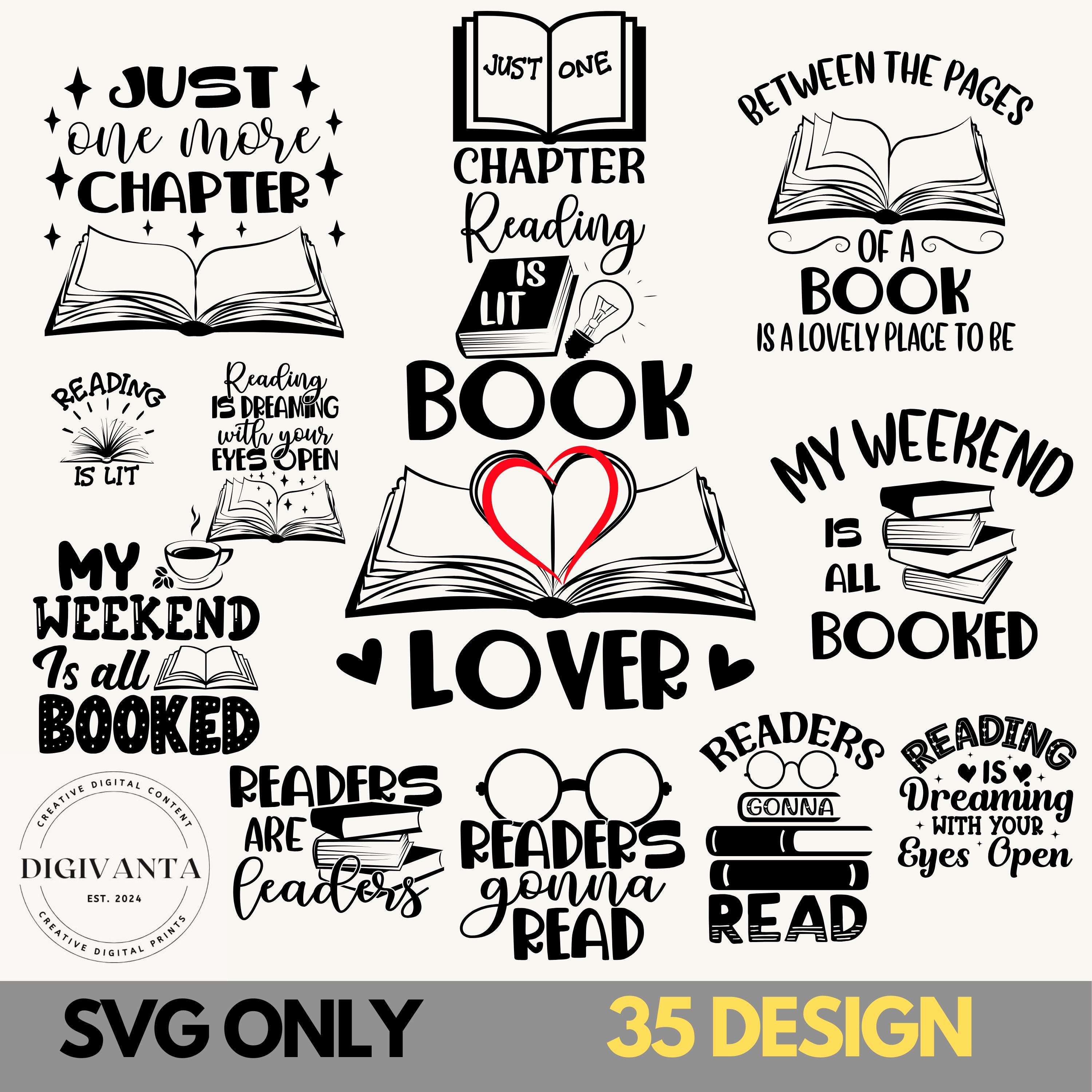 35 Reading SVG, Book Quotes, Book Svg, Library Svg, Book Lover Svg ...