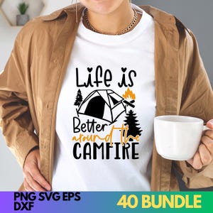 Camping SVG Bundle, Happy Camper Svg, Outdoor Svg, Camp Life Svg ...