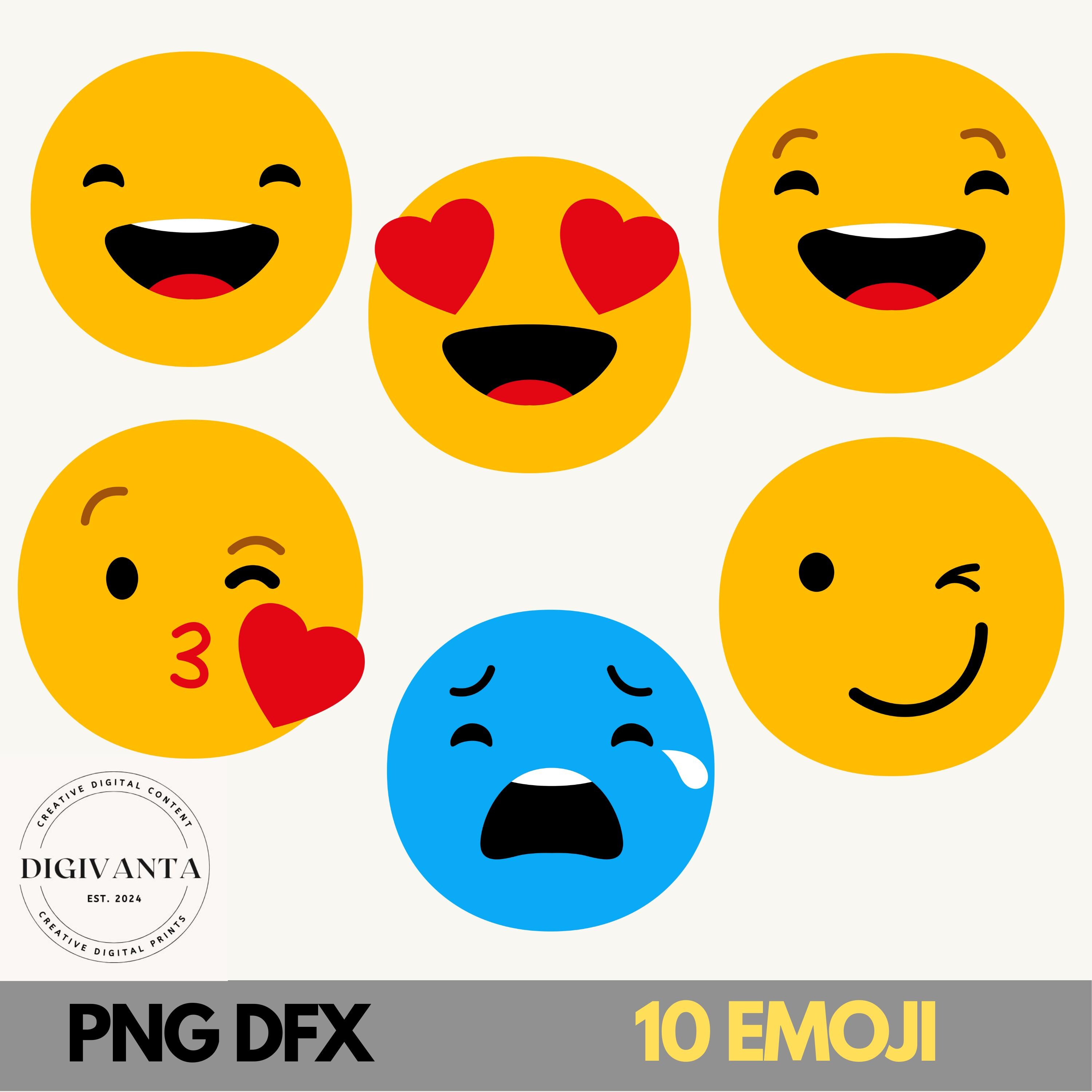 Emoji Png, Emoji Bundle Png, Smile Face Png, Smiley, Crying Face Png ...