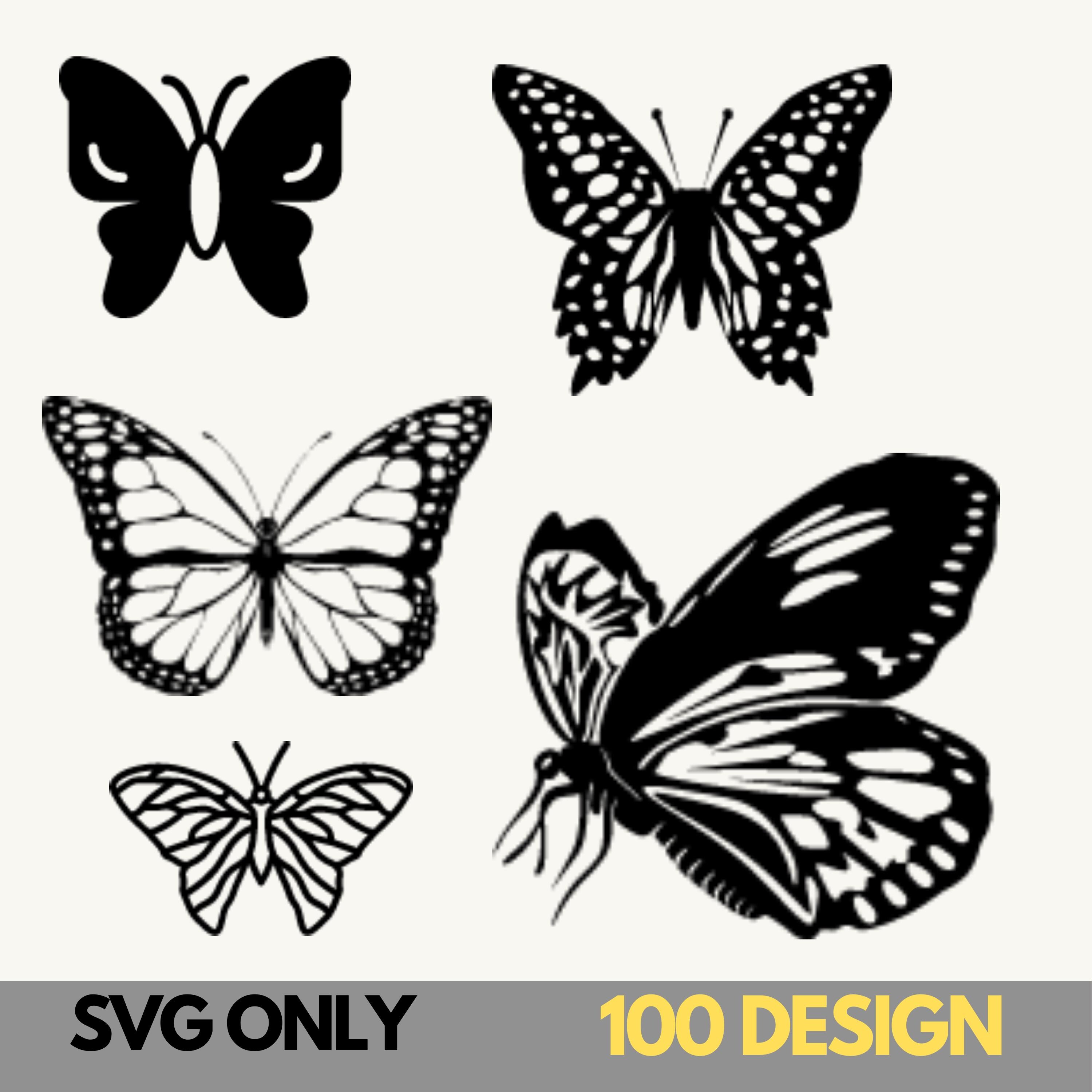 100 Butterfly Svg, Butterfly Bundle, Butterflies Svg, Butterfly Clipart ...