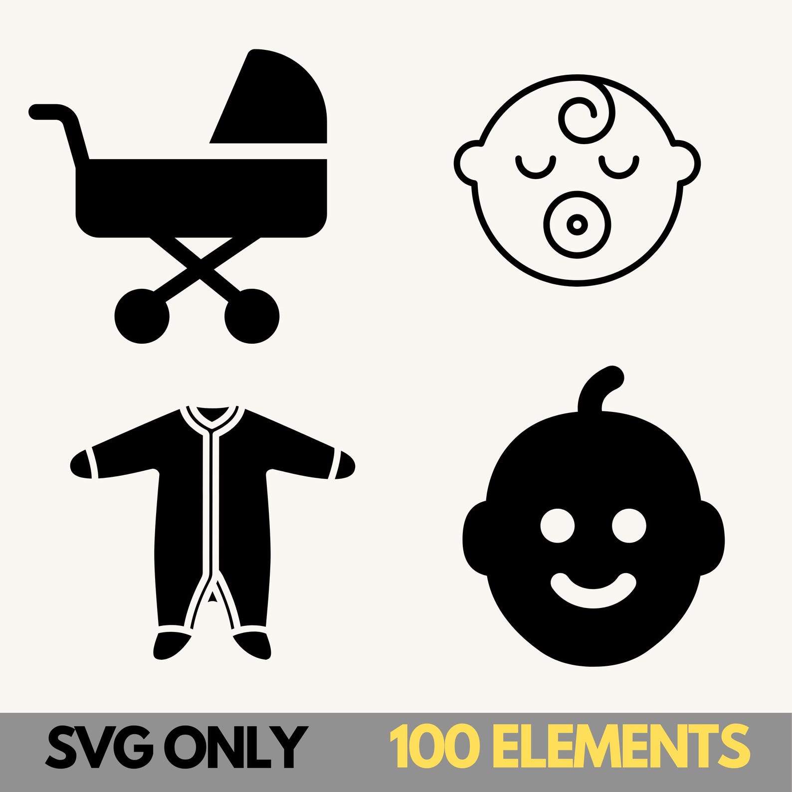 Baby Svg Bundle, Baby Shower Svg, Newborn Svg Bundle, Baby Footprints ...