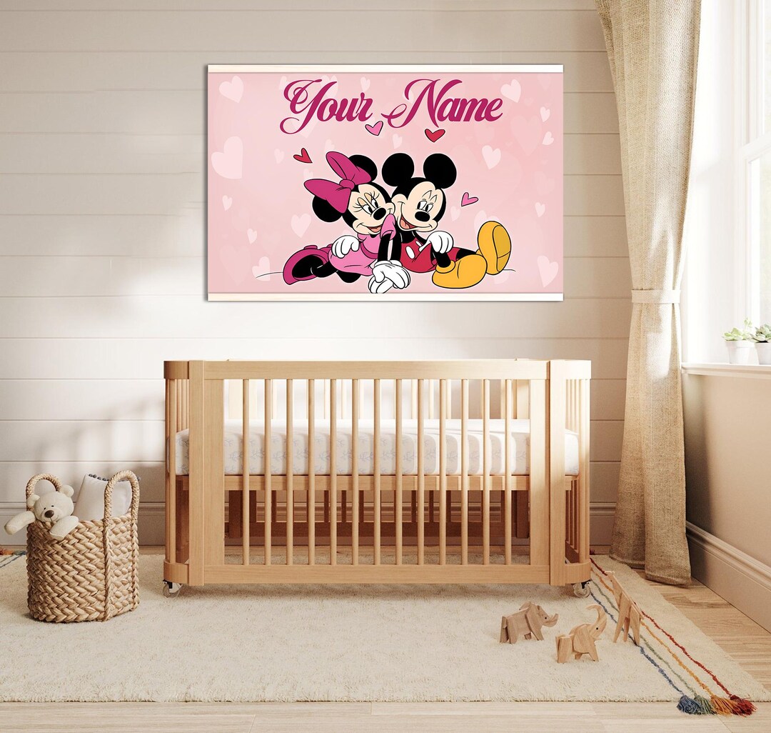 Mickey and Minne Tapestry, Kids Room Tapestry, Gift for Kids,nursery ...
