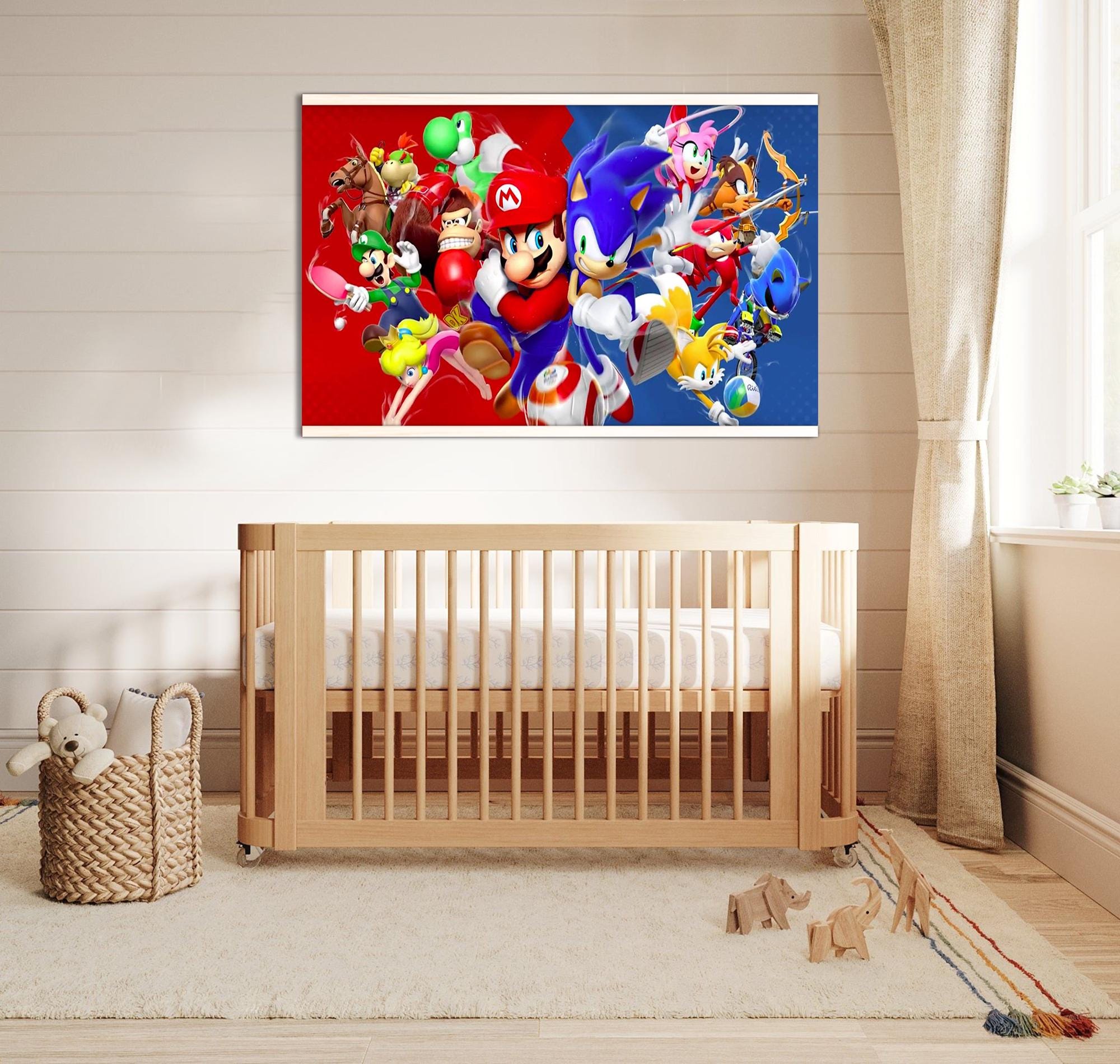 Sonic Wall Decor,tapestry Wall Art, Oversize Sonic Wall Decor,gamer ...
