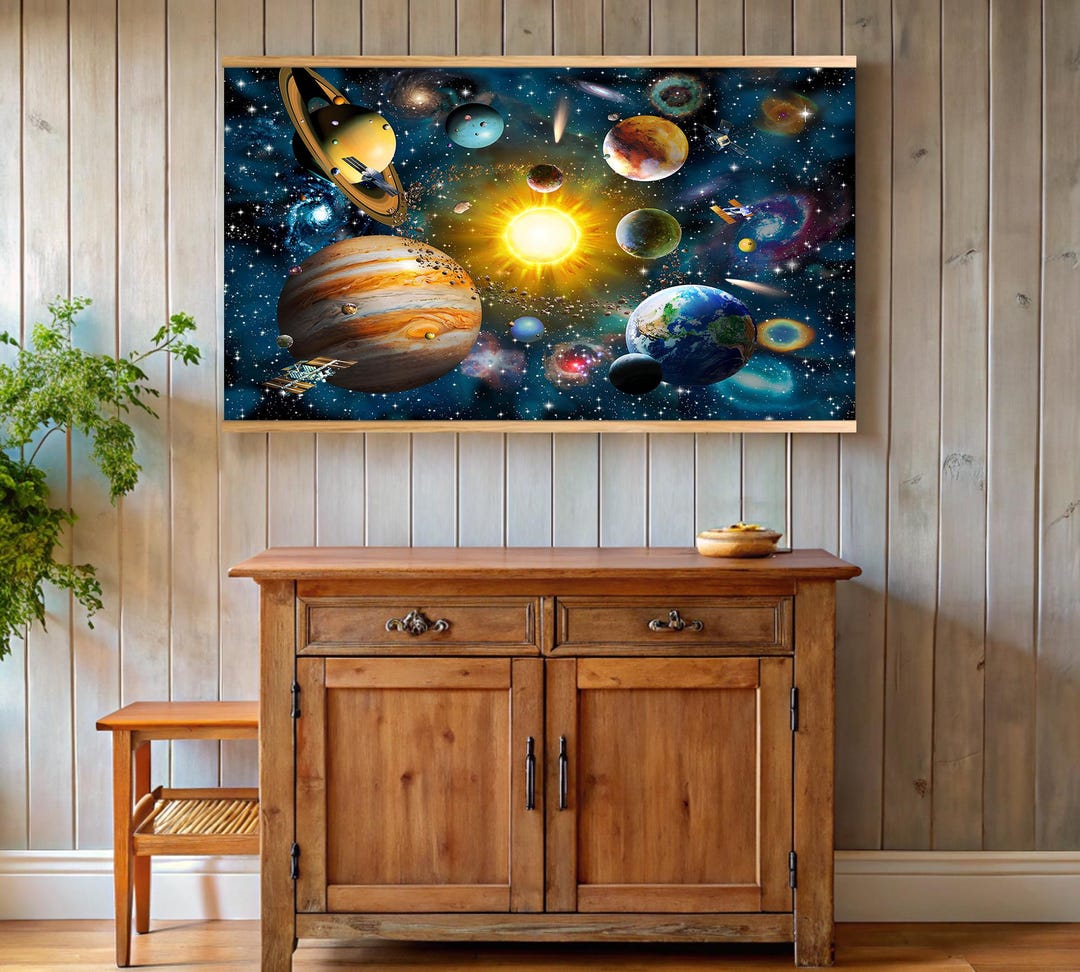 Galaxy Universe Planets Tapestry, Solar System Wall Hanging ,sun Earth ...