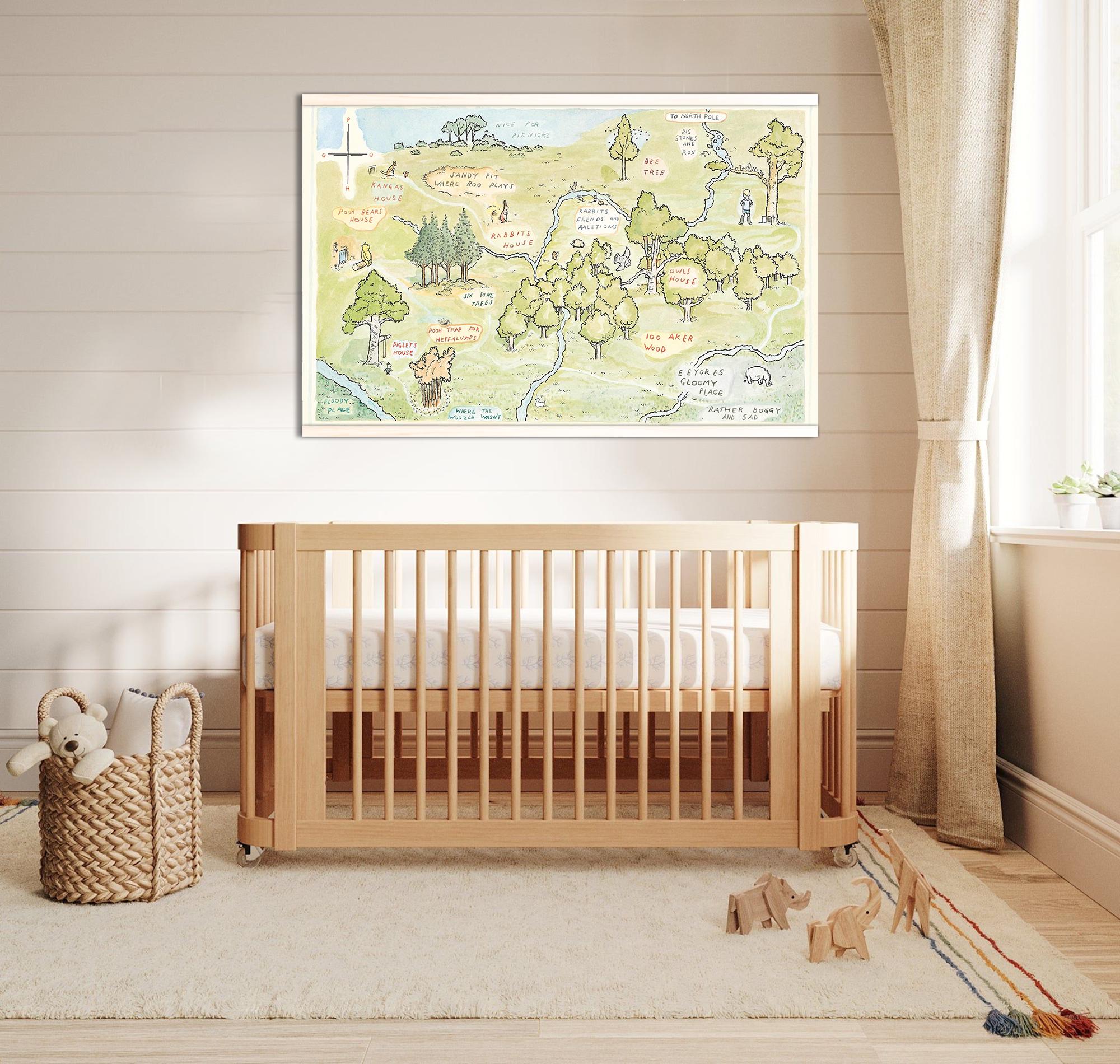 Winnie the Pooh Map, Map Tapestry, 100 Acre Wood Map Tapestry, Winnie ...
