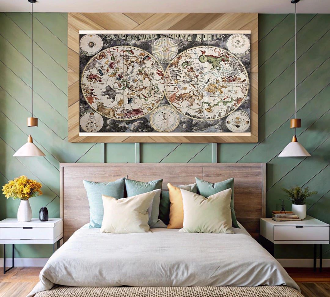 World Map Tapestry,historic Old World Map, 1626 Old Antique BOHO Map ...