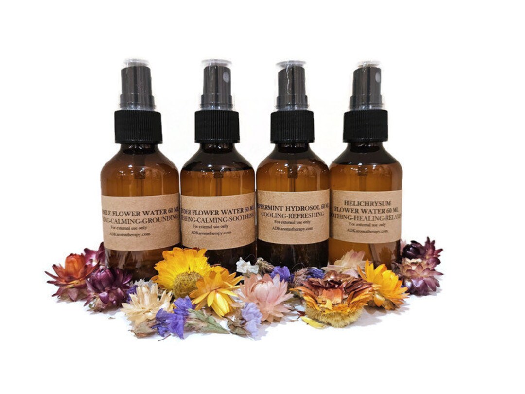 Rose, Chamomile, Helichrysum, Tea Tree, Peppermint, Lavender Hydrosol ...