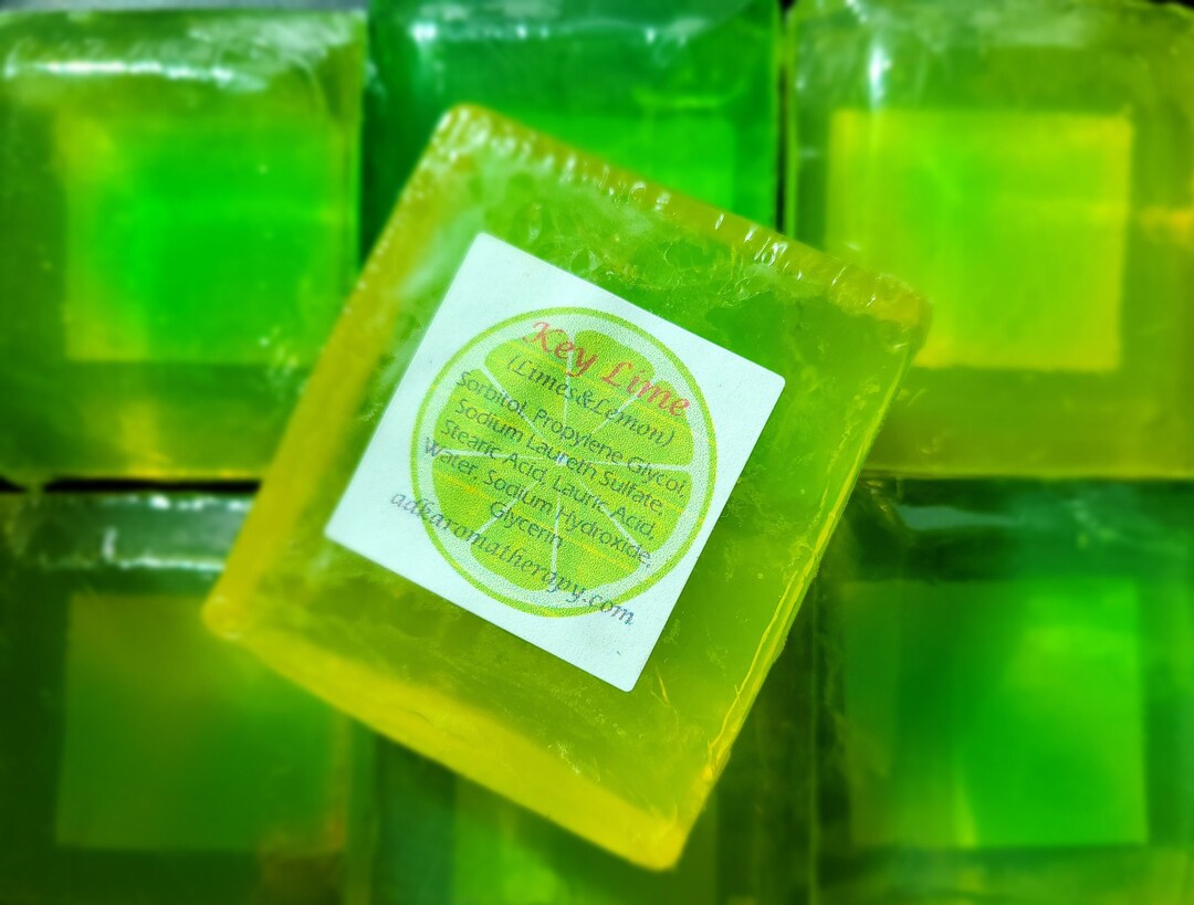 Key Lime Crystal Gem Soap. With Lemon Lime Juice Essential - Etsy