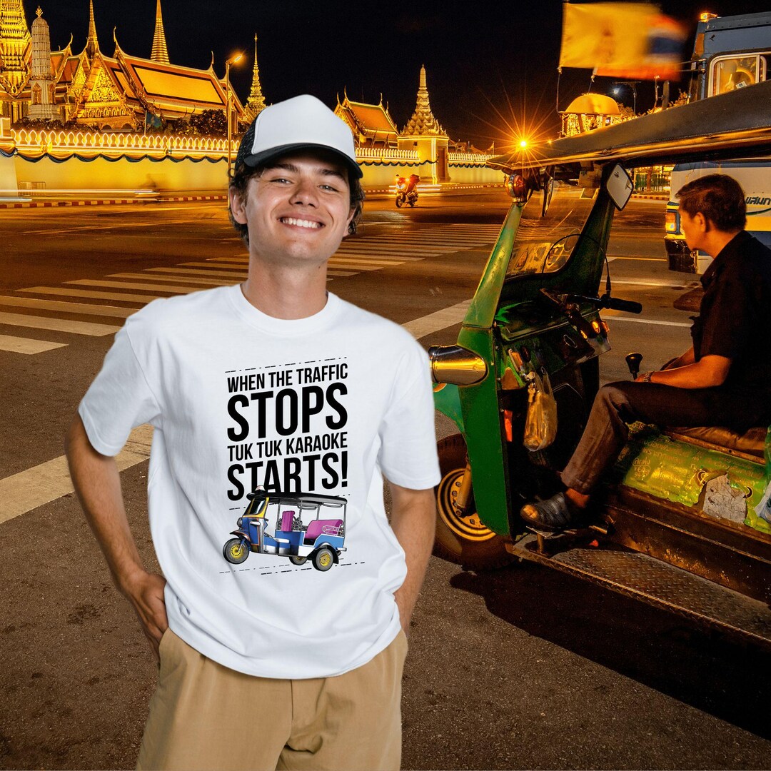 Bangkok Tuk-tuk Tee, Thailand Travel Shirt, Iconic Thai Souvenir Top ...