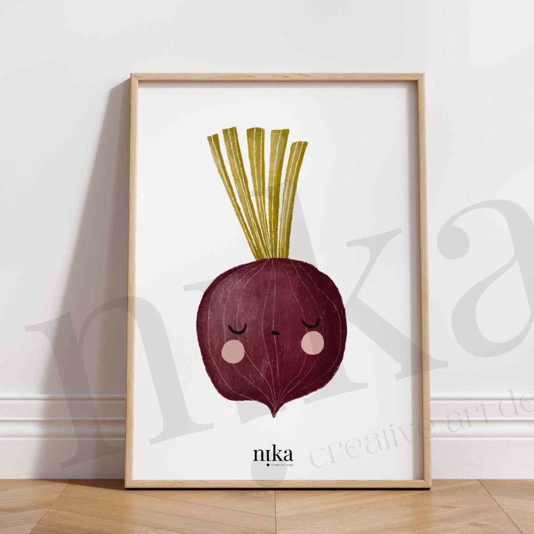 Turnip Art Print, Kitchen Wall Art, Nursery Decor, Kitchen Art Print ...