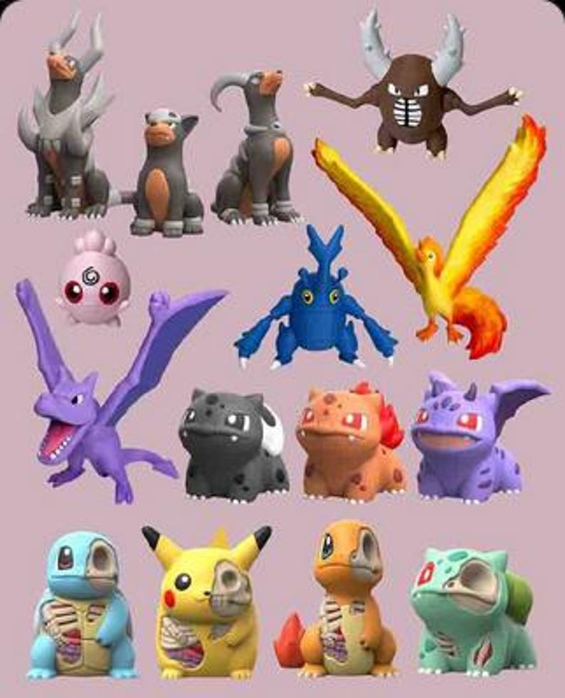 Pokémon 3D Print Pack |high-detail STL Files for 3D Printing | Includes ...