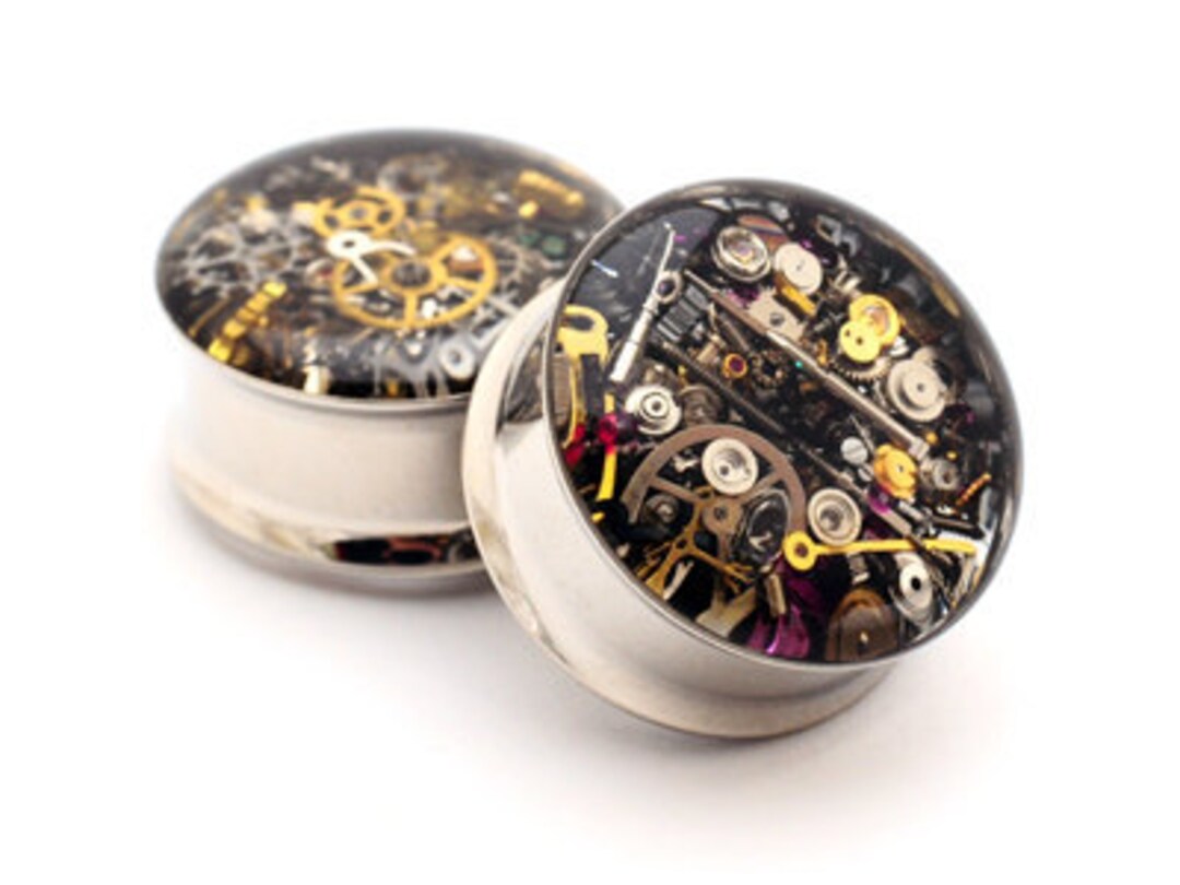 Steampunk Watch Parts Plugs Gauges - 7/16, 1/2, 9/16, 5/8, 3/4, 7/8, 1 ...