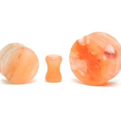 Gold Sand Stone Double Flare Plugs STN-735 2g 0g 00g - Etsy