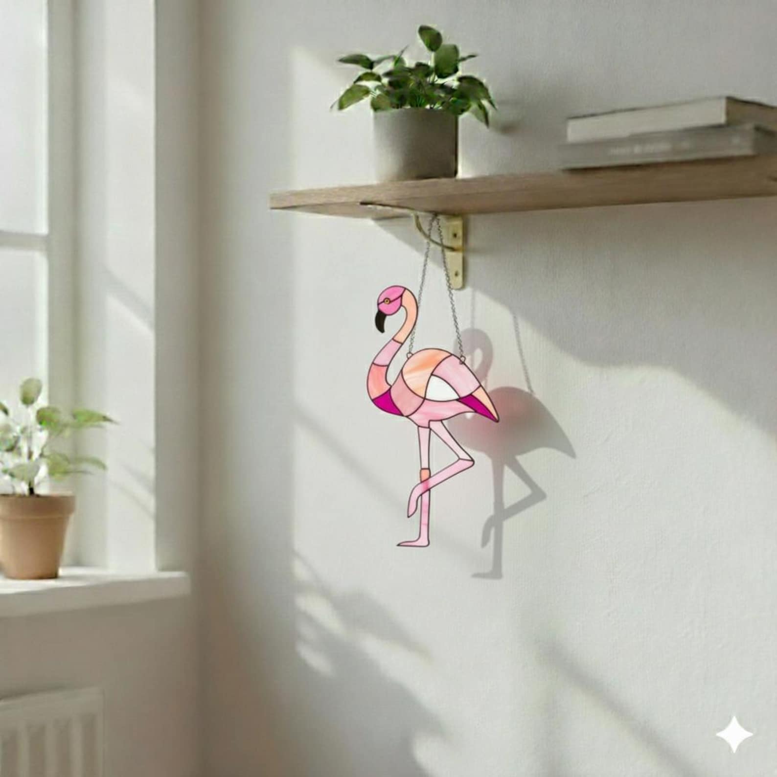 Flamingo Stained Glass Pattern | Elegant Flamingo PDF Design | DIY ...