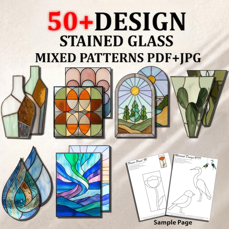 Stained Glass Window Templates - Etsy UK