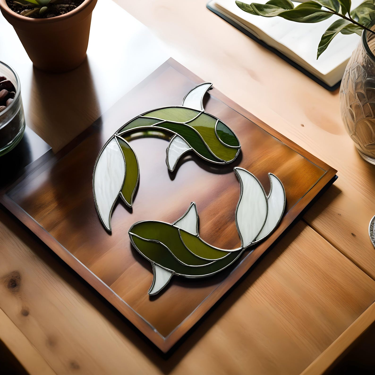 Two Fish Stained Glass Patterns – Single Page PDF and JPG Format - Etsy