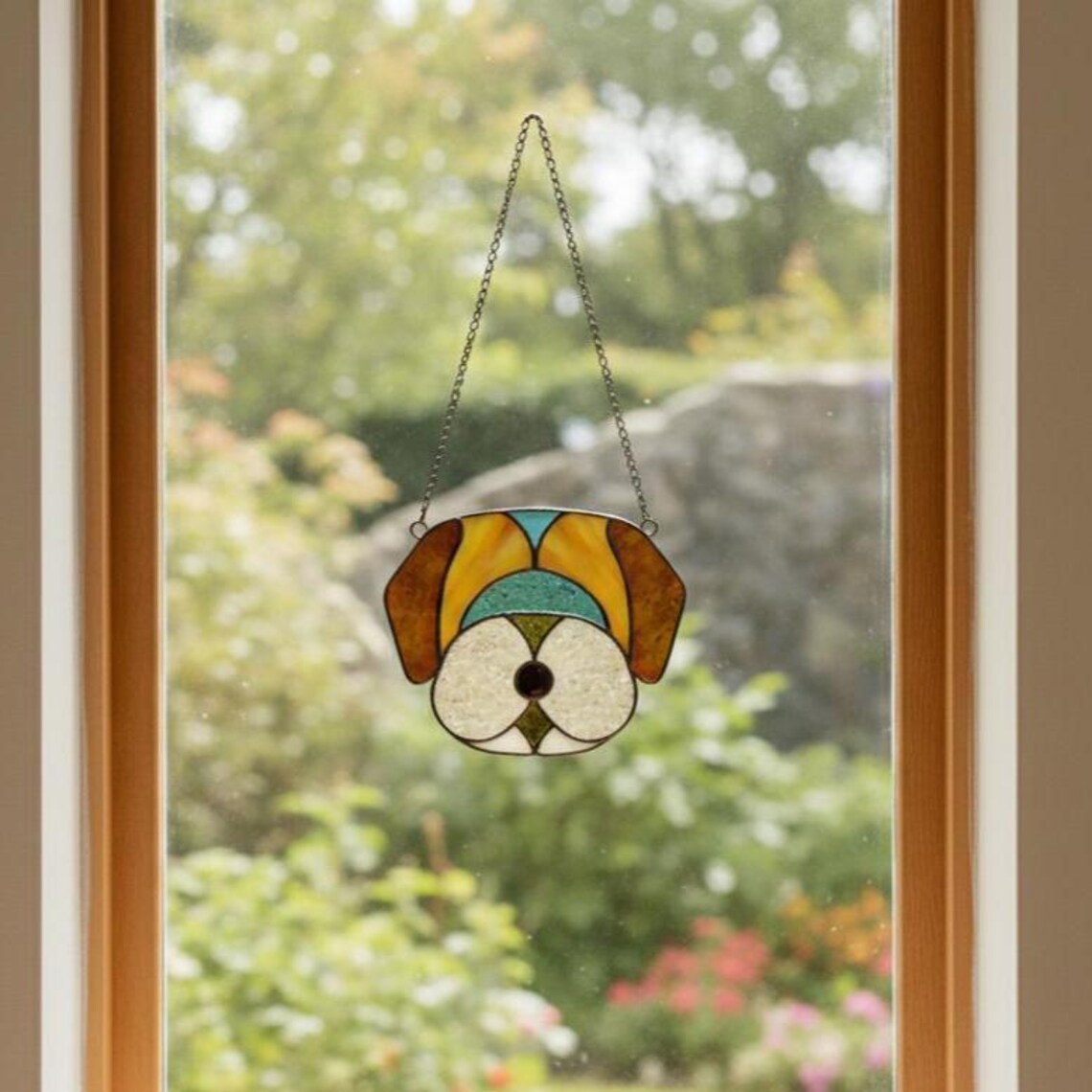 Dog Head Stained Glass Patterns 5 Unique Designs Digital Download PDF ...