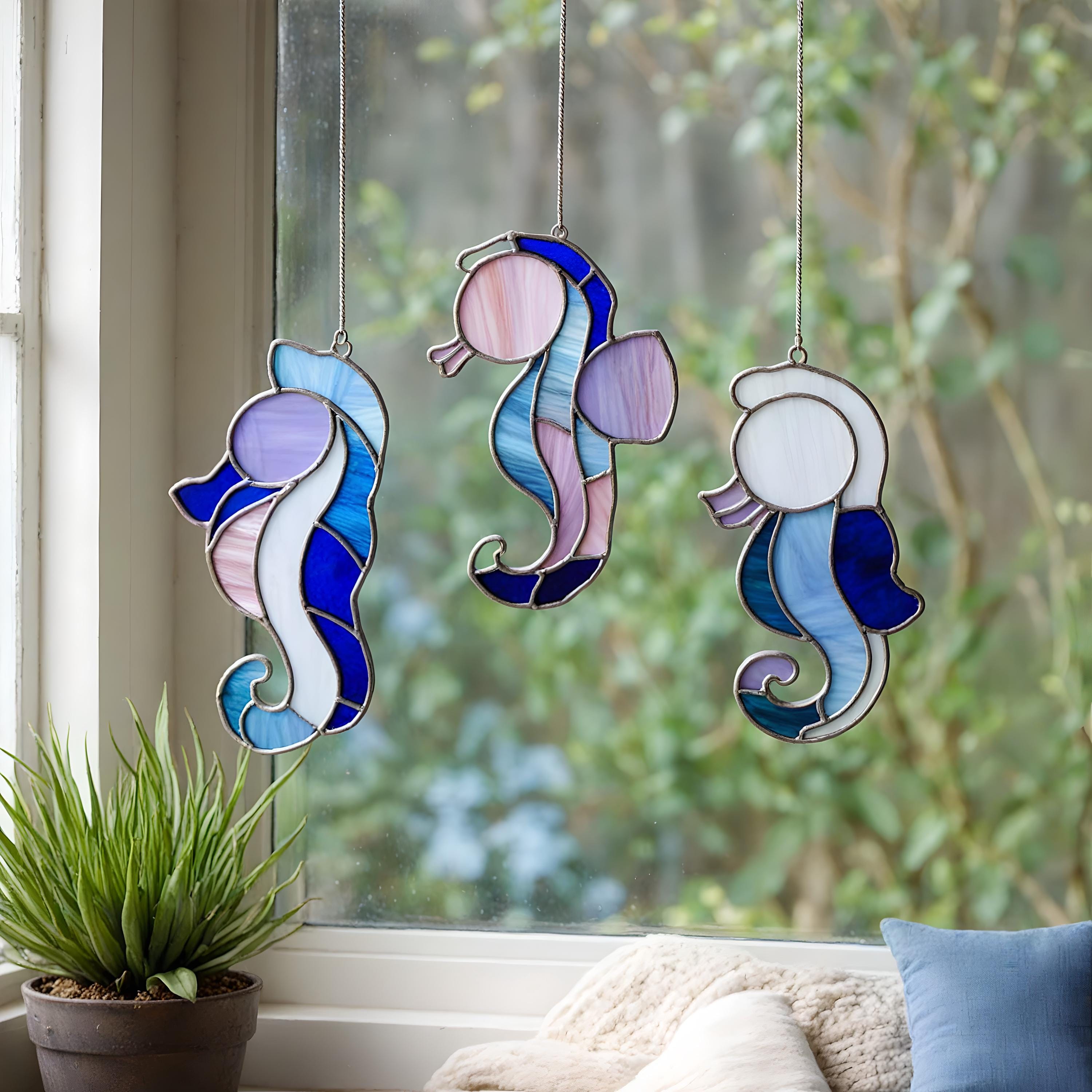 Seahorse Stained Glass Pattern Set – 3 Designs – Digital Download - Etsy