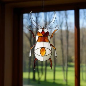 Unique Bug Stained Glass Pattern – 8x4.5 Inch Design – Digital Download ...