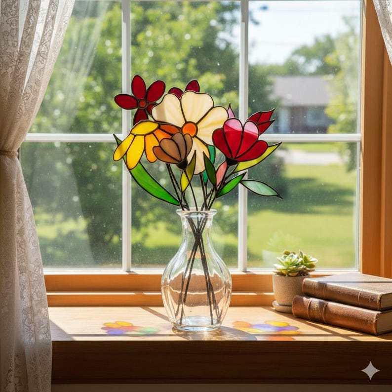 Set of 5 Bloom Stained Glass Patterns – Digital Download - Etsy