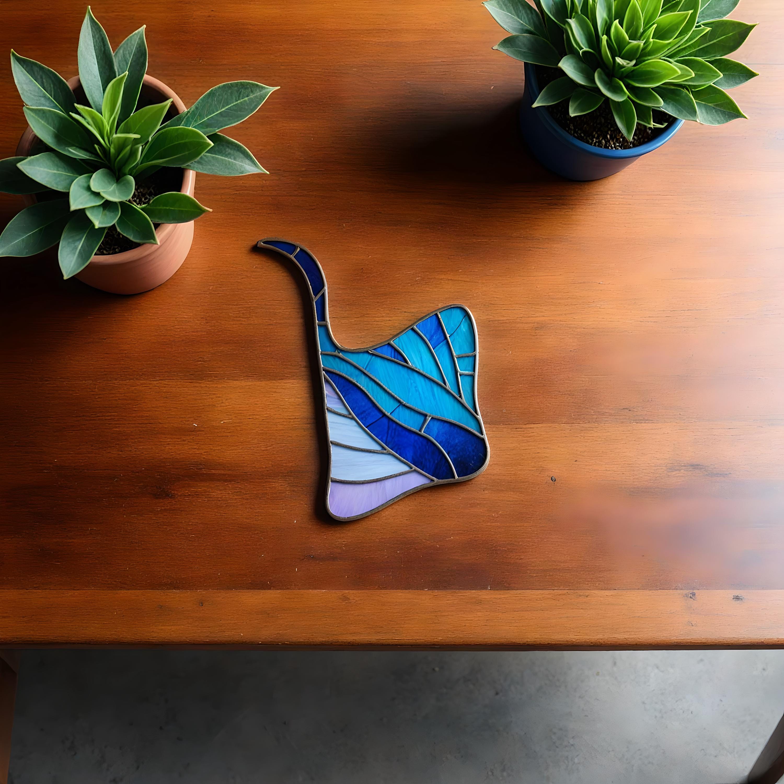 Elegant Stingray Stained Glass Pattern – 6"x5" Design – Digital ...