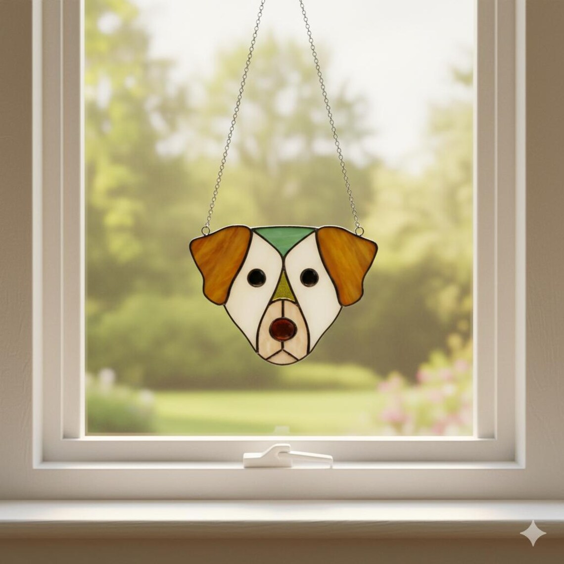 Dog Head Stained Glass Patterns 5 Unique Designs Digital Download PDF ...