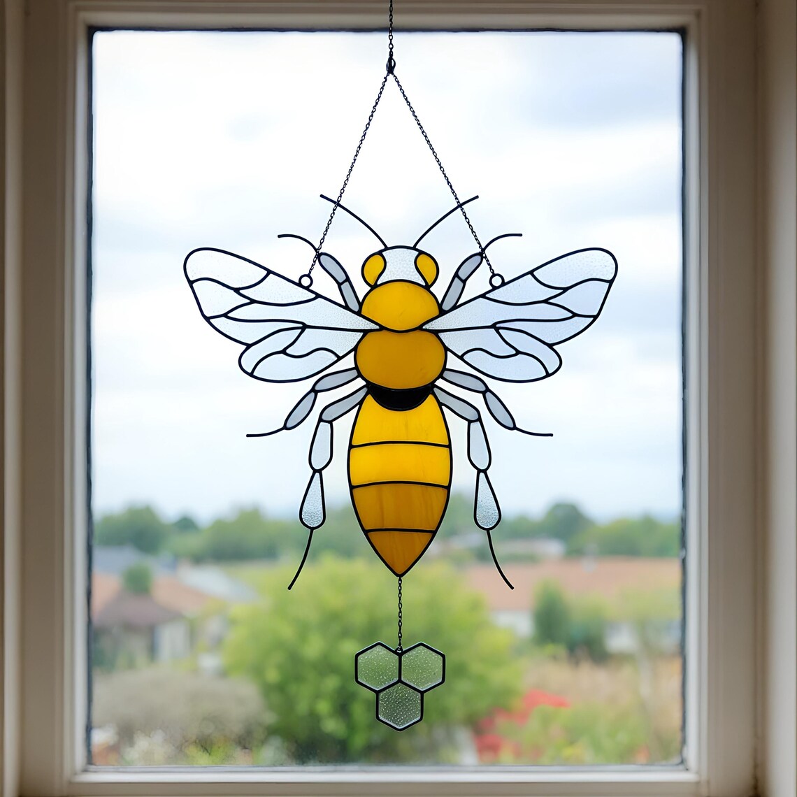 Bee and Honeycomb Stained Glass Pattern (digital Download) - Etsy
