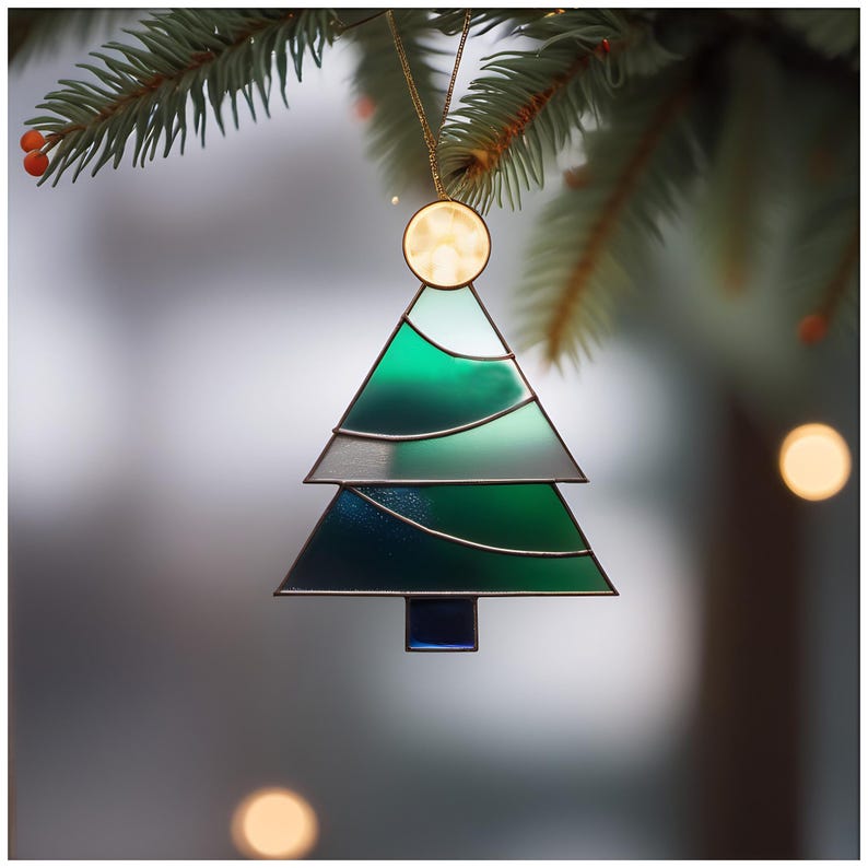 3 Christmas Tree Stained Glass Patterns – 3 Unique Designs – Digital ...