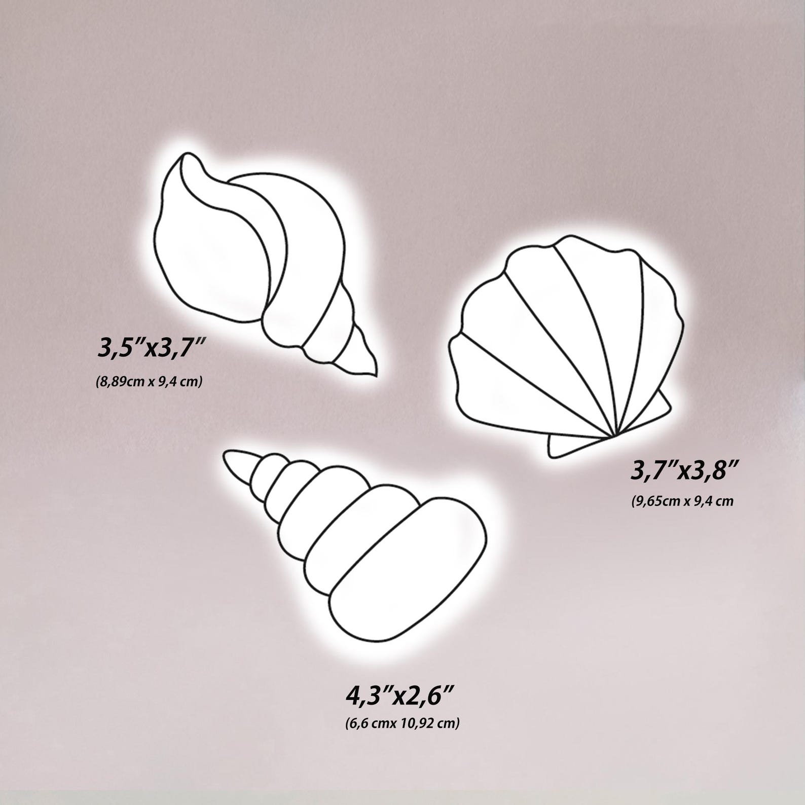 Set of 3 Seashell Stained Glass Patterns – Unique Designs – Digital ...