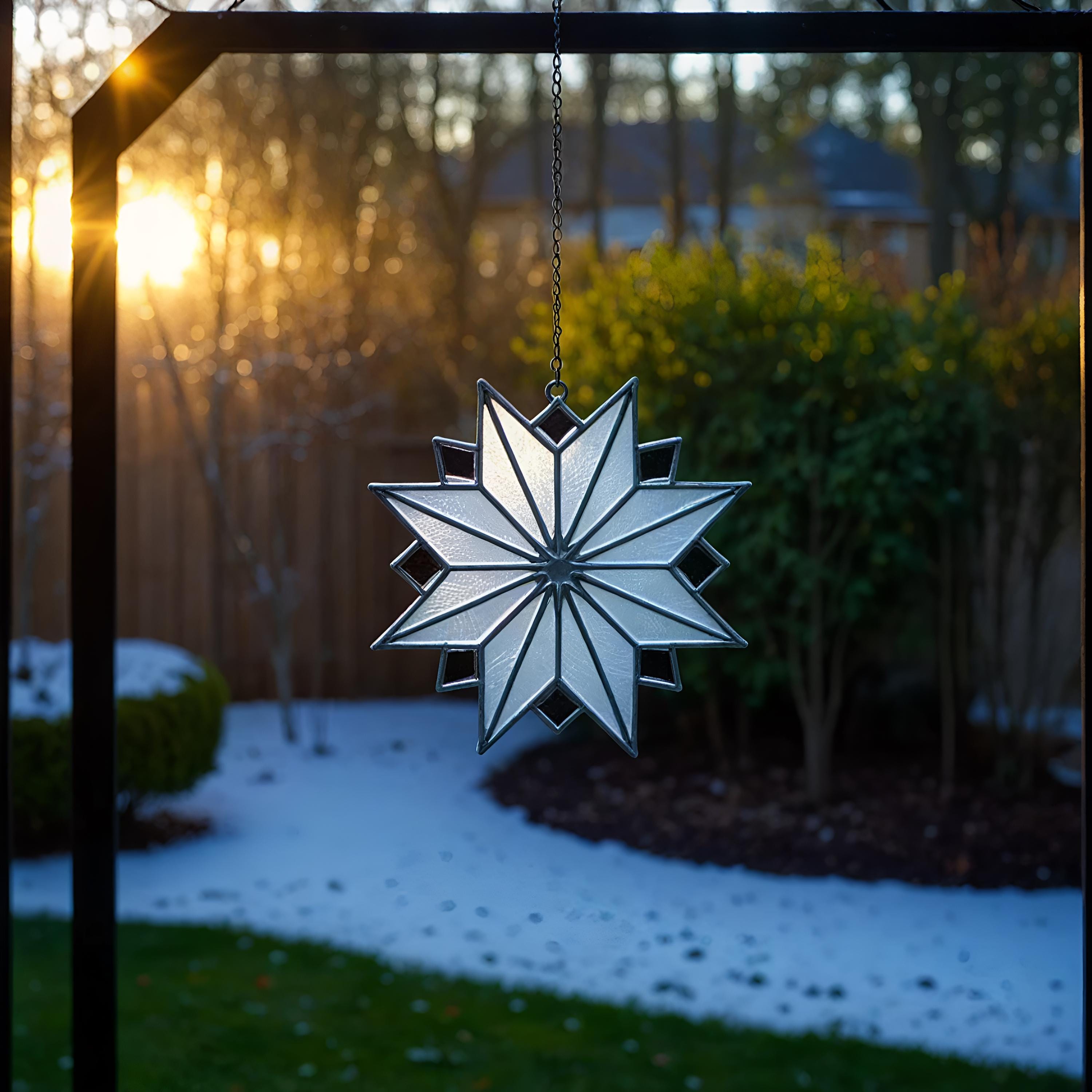 Triple Snowflake Stained Glass Pattern – 3 Designs on a Single Page ...